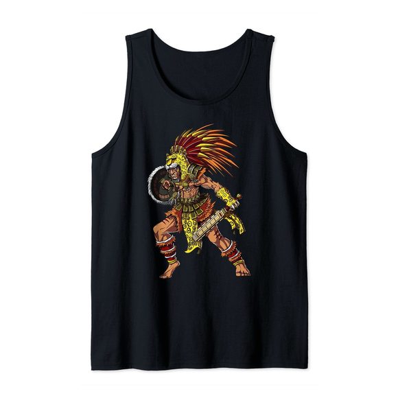 Ancient Aztec Mayan Clothing | Tops | Aztec Jaguar Warrior Tank Top ...